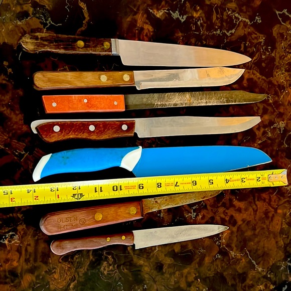 American Vintage | Kitchen | 7 Basic King Metal Knives All Pre Owned ...